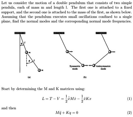 let us consider the motion of a double pendulum that consists of two ... let us consider the motion of a double pendulum that consists of two ...