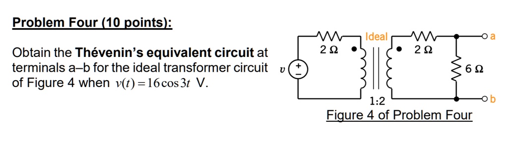 SOLVED: Problem Four (10 points): WW 2.9 Ideal MM 29 oa Obtain the Thevenin's equivalent circuit ...