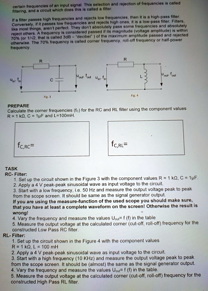 certain frequencies of an input signal this selection and rejection of ...
