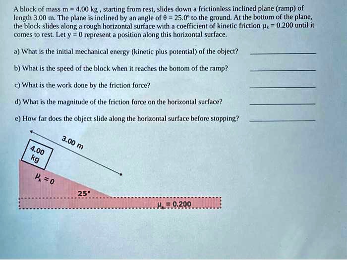 SOLVED: Can someone show me how to solve this A block of mass m = 4.00 kg starting from rest ...