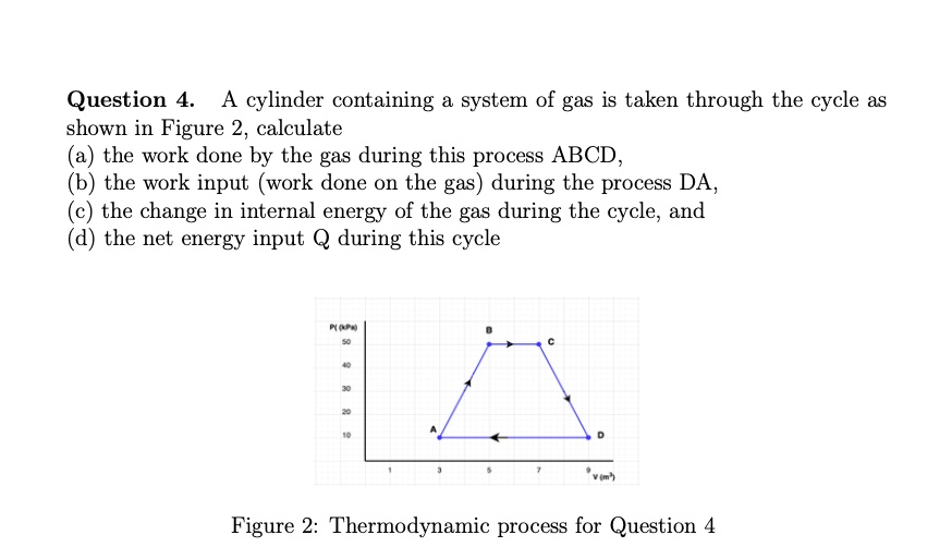 SOLVED: Question 4 cylinder containing system of gas is taken through ... SOLVED: Question 4 cylinder containing system of gas is taken through ...