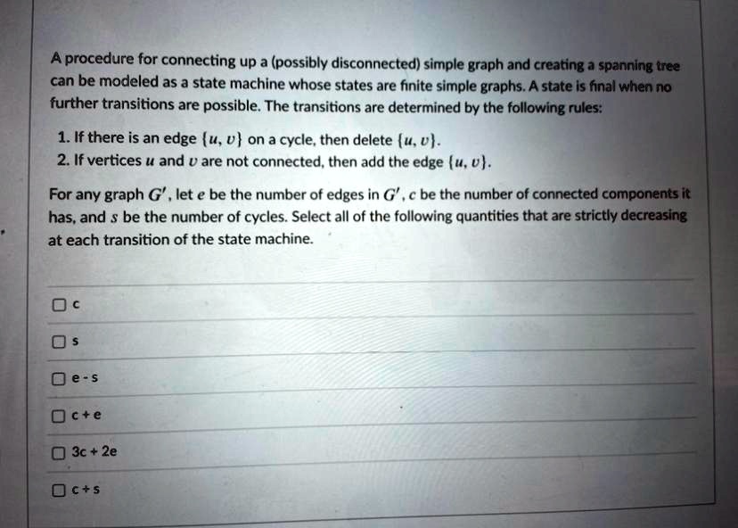 SOLVED: A procedure for connecting up a (possibly disconnected) simple ...