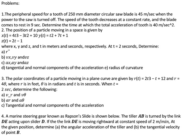 SOLVED: Text: Dynamics of Rigid Bodies Problems: 1. The peripheral ...