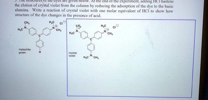 3. The structures of the dyes are given below. At the end of...