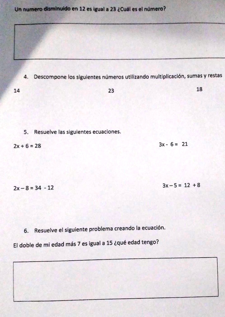 ayudaaa porfavor gracias un numero disminuido en 12 es igual a 23 cudl ...