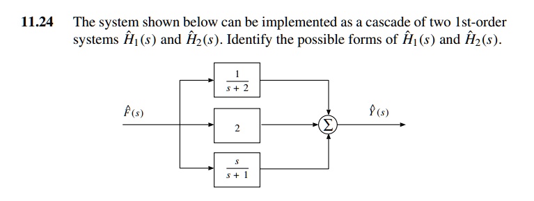 [GET ANSWER] 11.24 The system shown below can be implemented as a ...