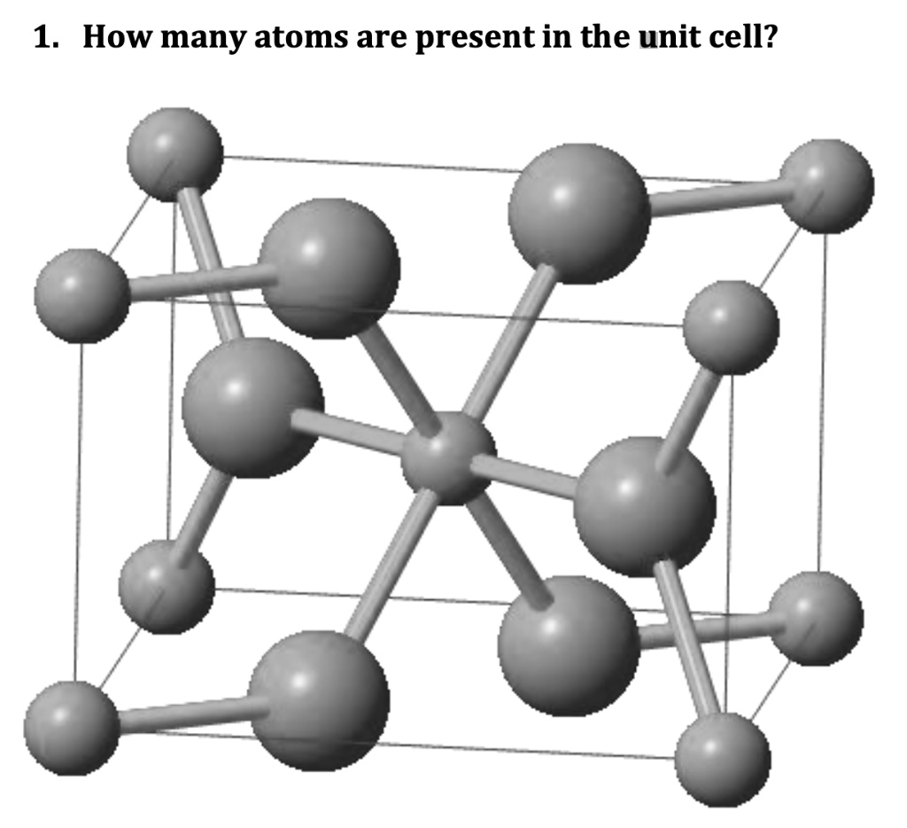 SOLVED: How many atoms are present in the unit cell? 1. How many atoms are present in the unit cell?