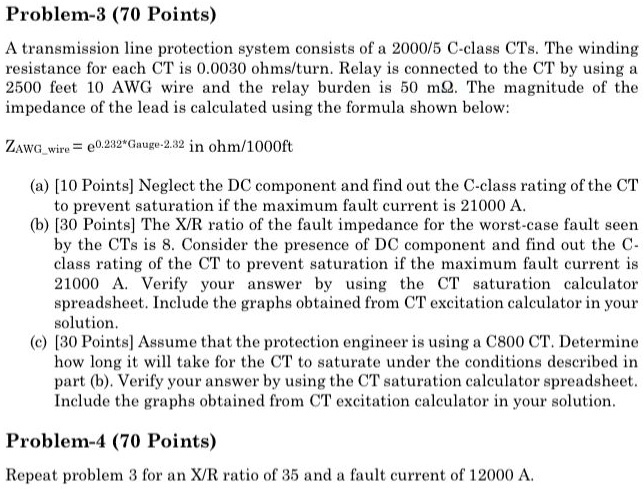 texts problem 4 also problem 3 70 points a transmission line protection ...
