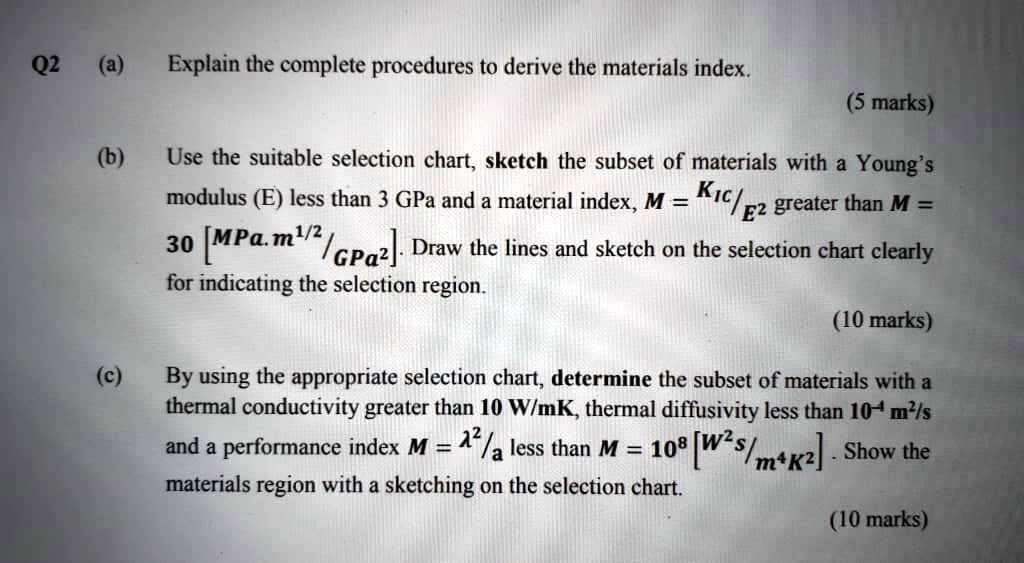 SOLVED: (a) Explain the complete procedures to derive the materials ...