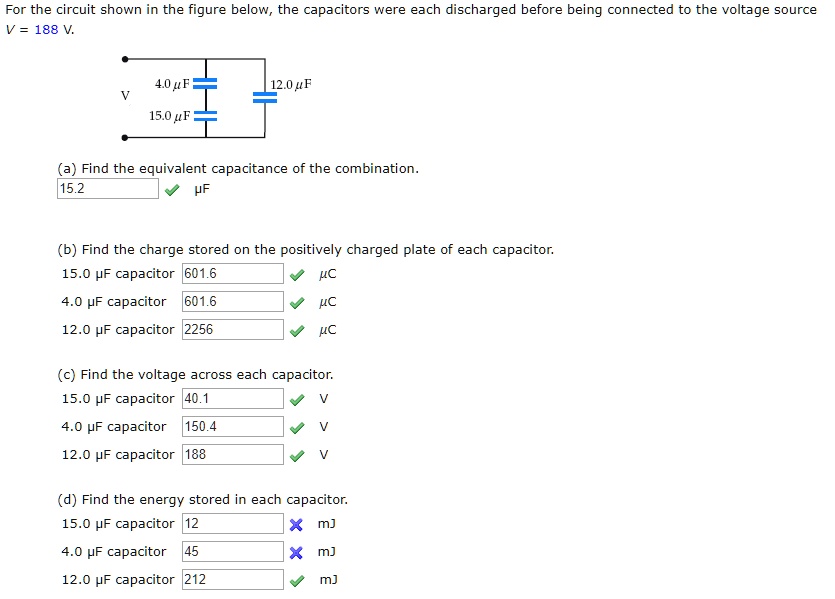For the circuit shown in the figure below, the capacitors...