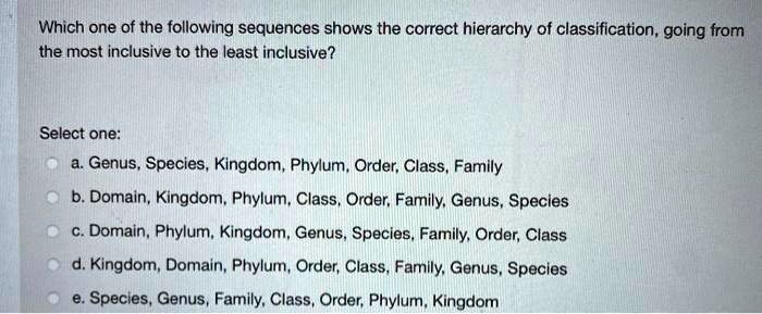 SOLVED: Which one of the following sequences shows the correct ...