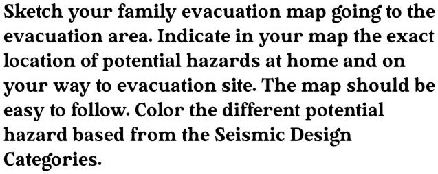 please help me sketch your family evacuation map going to the ...