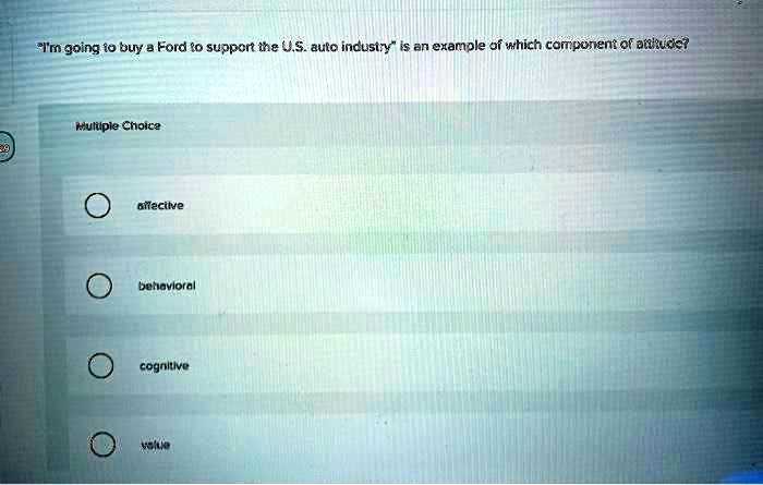 "I'm going to buy a Ford to support the U.S. auto industry" is an ...