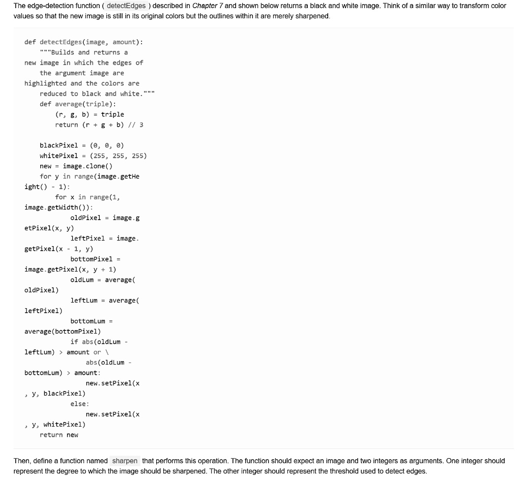 Solved Think Of A Similar Way To Transform Color Values So That The New Image Is Still In Its
