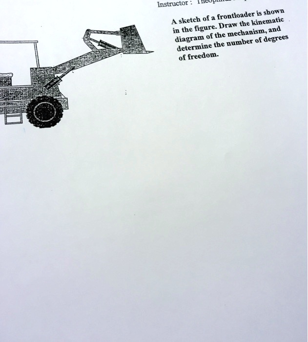 SOLVED: Instructor: Theop. A sketch of a front loader is shown in the ...