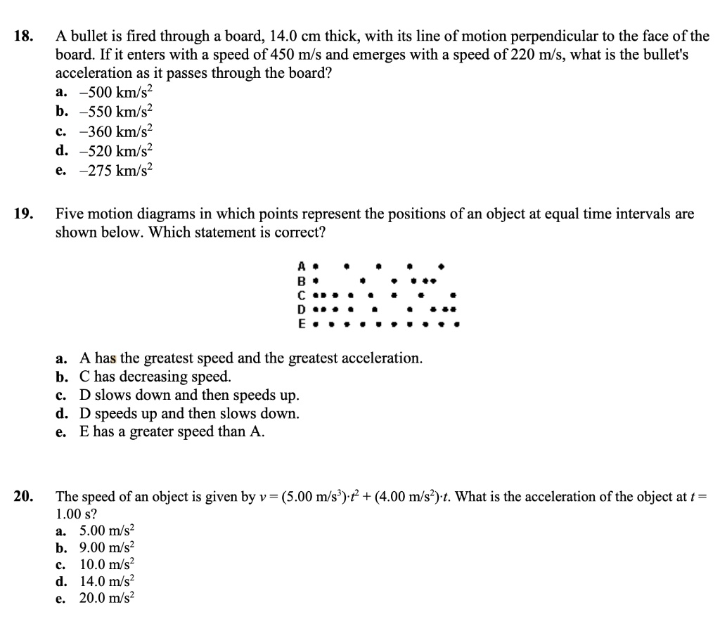 SOLVED: 18. A bullet is fired through a board, 14.0 cm thick; with its line of motion ...
