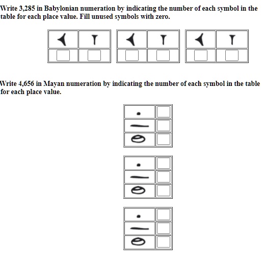 SOLVED: Write 283 in Babylonian numeration by indicating the number of ...