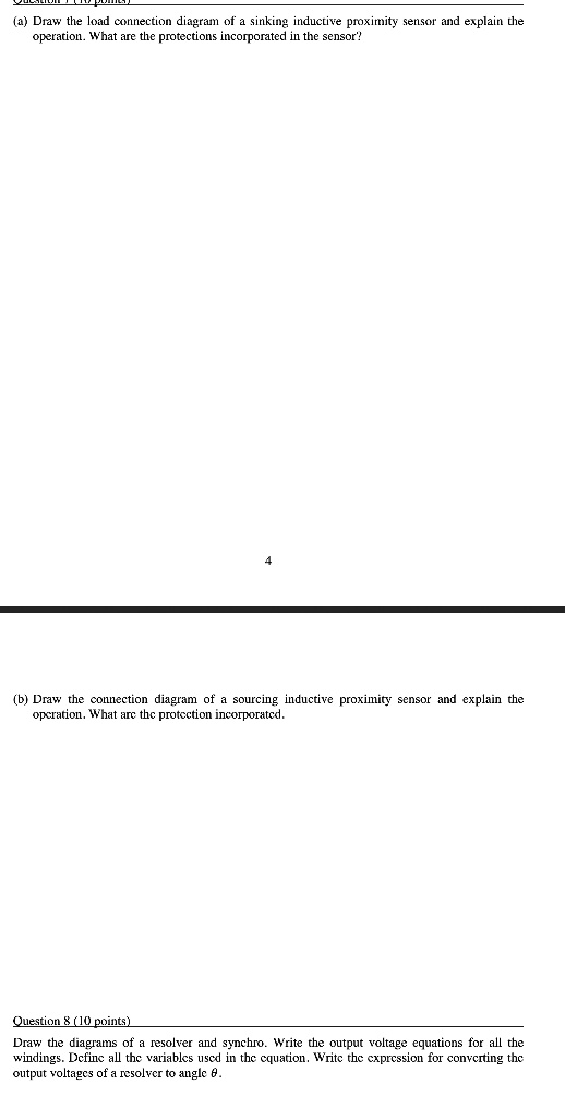(a) Draw the load connection diagram of a sinking inductive proximity ...