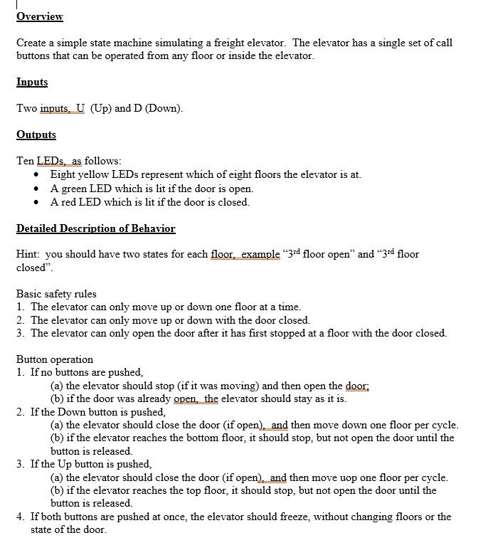 SOLVED: JUST NEED KMAPS AND SCHEMATICS THANKS! :) Overview Create a ...