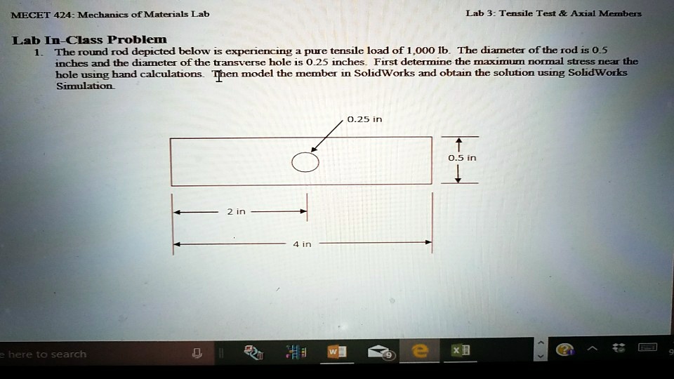 SOLVED: MECET424: Mechanics of Materials Lab Lab 3: Tensile Test Axial ...