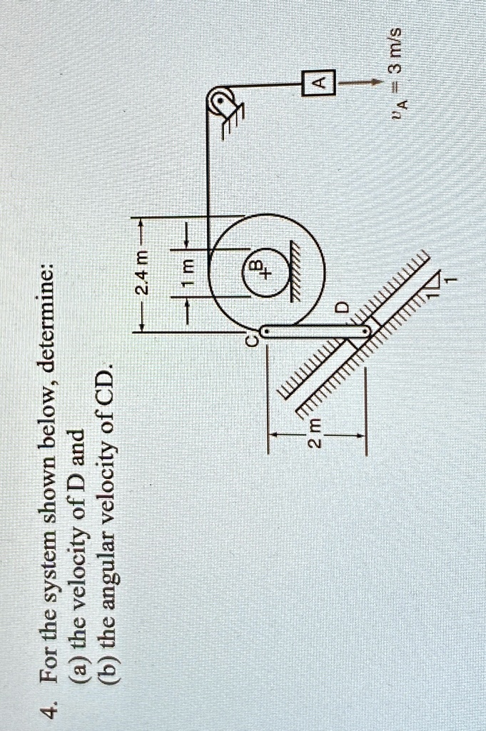for the system shown below determine a the velocity of d and b the ...