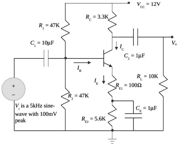SOLVED: Analyze the circuit using the small signal model by determining parameters gm and r(pi ...