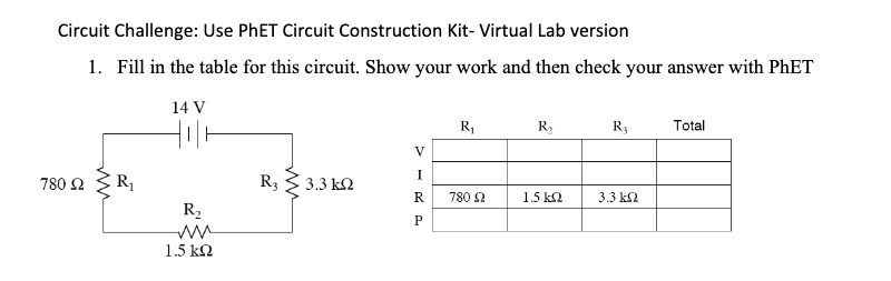 [GET ANSWER] circuit challenge use phet circuit construction kit ...