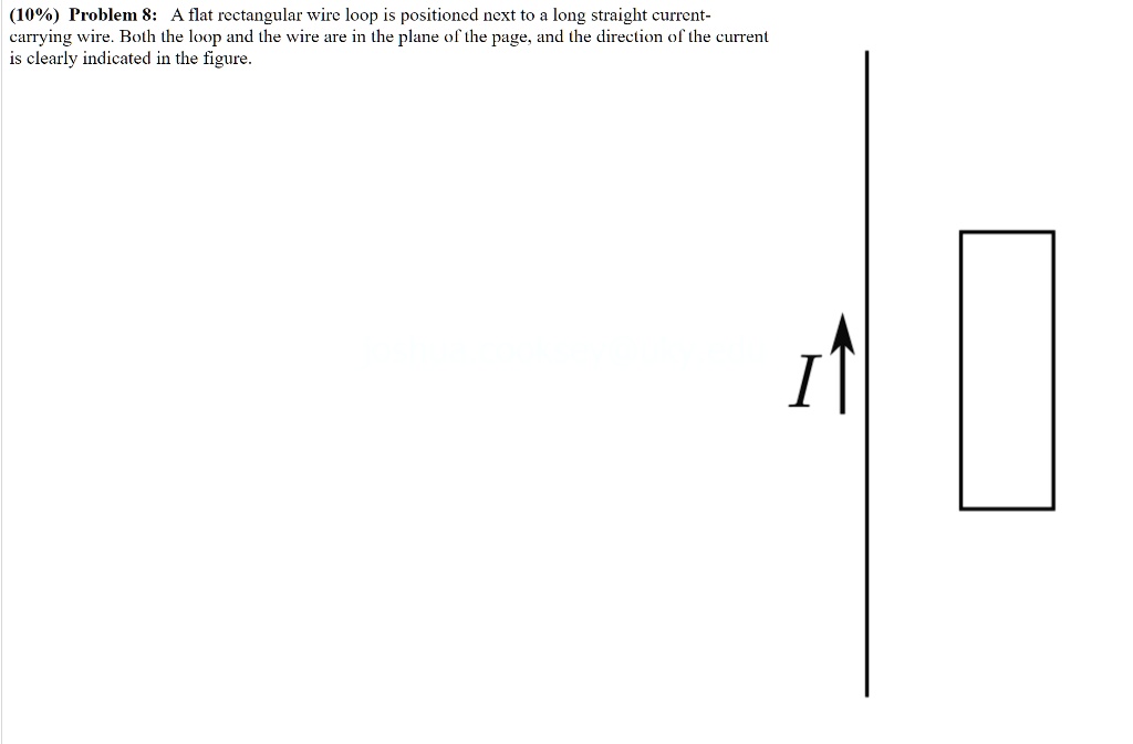 SOLVED: (10%) Froblem &: A flat rectangular wire loop is positioned ... SOLVED: (10%) Froblem &: A flat rectangular wire loop is positioned ...