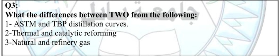 SOLVED: Q3: What are the differences between TWO of the following: 1 ...