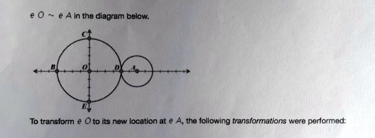 SOLVED: A in the diagram below: To transtorm Oto Its new Iocation at A ...
