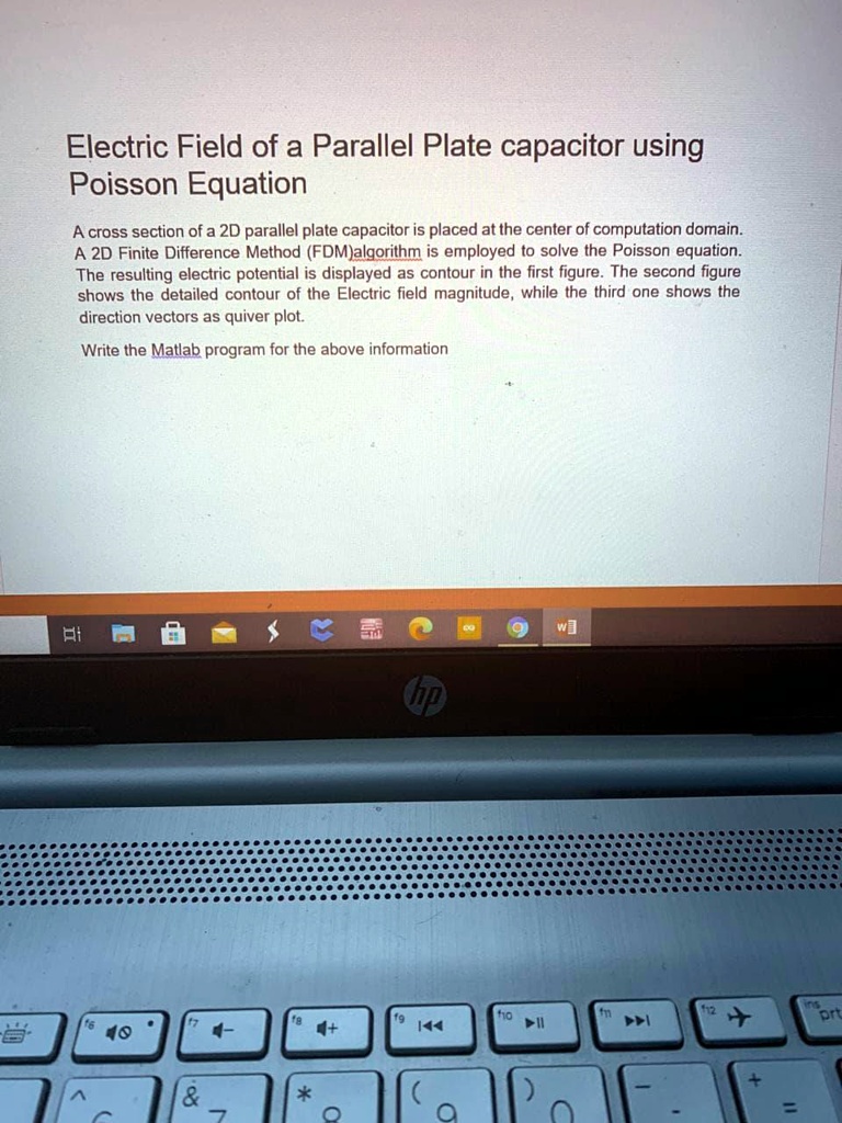 Electric Field of a Parallel Plate capacitor using Poisson Equation A ...
