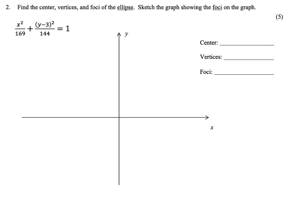 SOLVED:Find the center; vertices, and foci of the ellipse: Sketch the ... SOLVED:Find the center; vertices, and foci of the ellipse: Sketch the ...