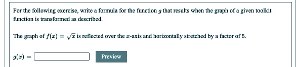 for the following exercise uttz formula for the function that results when the guaph of a given ...