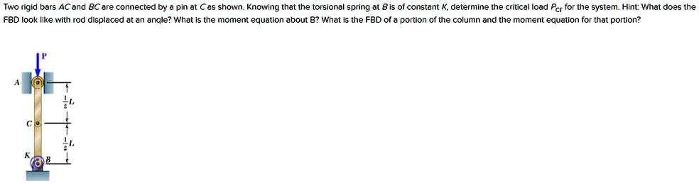 SOLVED: Hello, help me solve this problem. Thank you. Two rigid bars AC ...