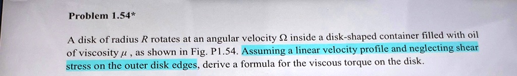 Problem 154 A Disk Of Radius R Rotates At An Angular Velocity Ωinside A Disk Shaped Container