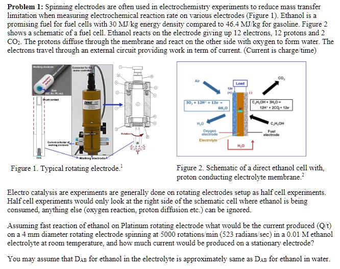 Problem 1: Spinning electrodes are often used in...