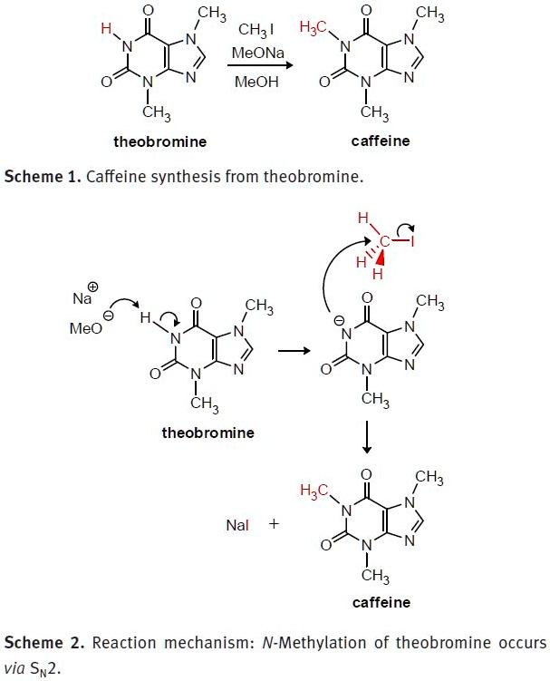 ch3 ch3 ch3 hzc meona meoh ch3 ch3 theobromine caffeine scheme 1 ...