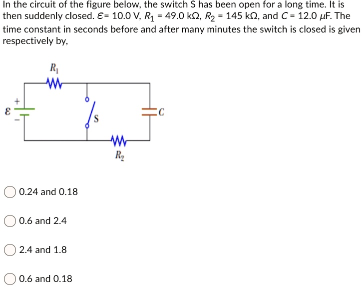In the circuit of the figure below; the switch $ has … - SolvedLib