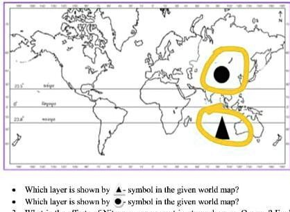 1 which layer is shown by symbol is given world map2 which layer is ...