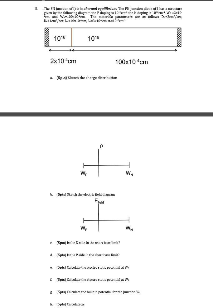 SOLVED: The PN junction of a diode in thermal equilibrium. The PN ...