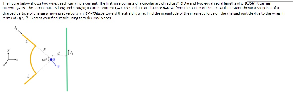 SOLVED:The figure below shows two wires eaco carrying current; The ...