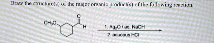 SOLVED: Draw the structure(s) of the major organic product(s) of the following reaction: CH3OH ...