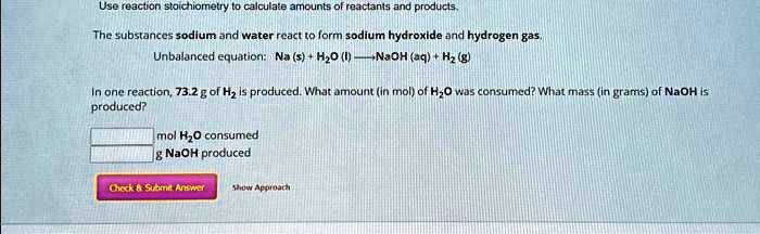 SOLVED: Texts: The substances sodium and water react to form sodium ...