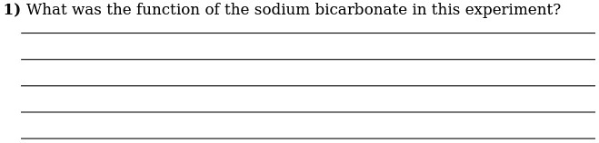 SOLVED: '1) What was the function of the sodium bicarbonate in this ...