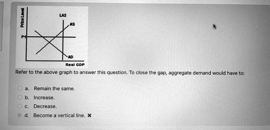 SOLVED: Refer to the above graph to answer this question: a. remain the same b. increase c ...