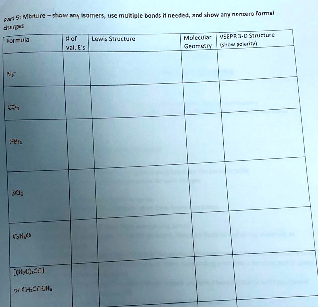 SOLVED: 5: Nature shows any isomers; use multiple bonds if needed, and ...