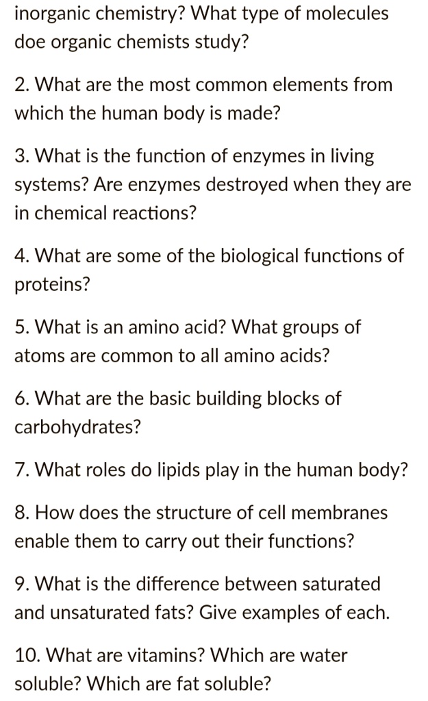 Difference Organic And Inorganic Molecules