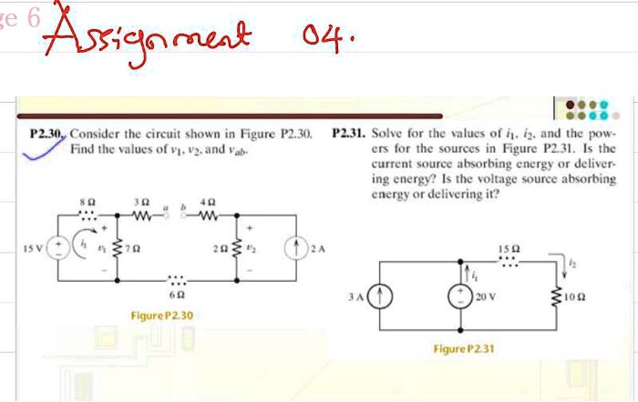 VIDEO solution: P2.30, Consider the circuit shown in Figure P2.30. Find the values of vi, v2 ...