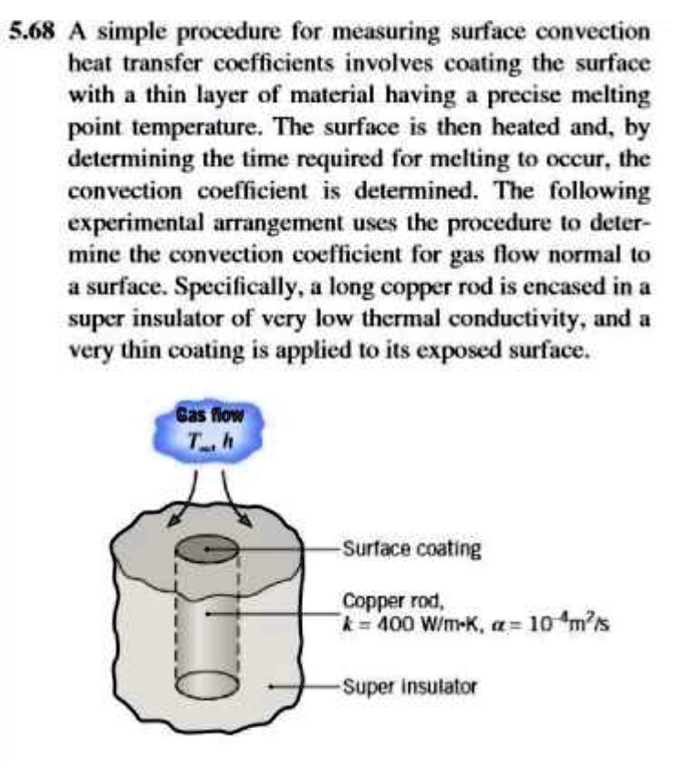 5 68 A Simple Procedure For Measuring Surface Convection Heat Transfer Coefficients Involves