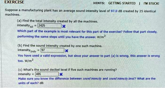 exercise hints getting started fm stucki suppose manufacturing plant has an average sound ...